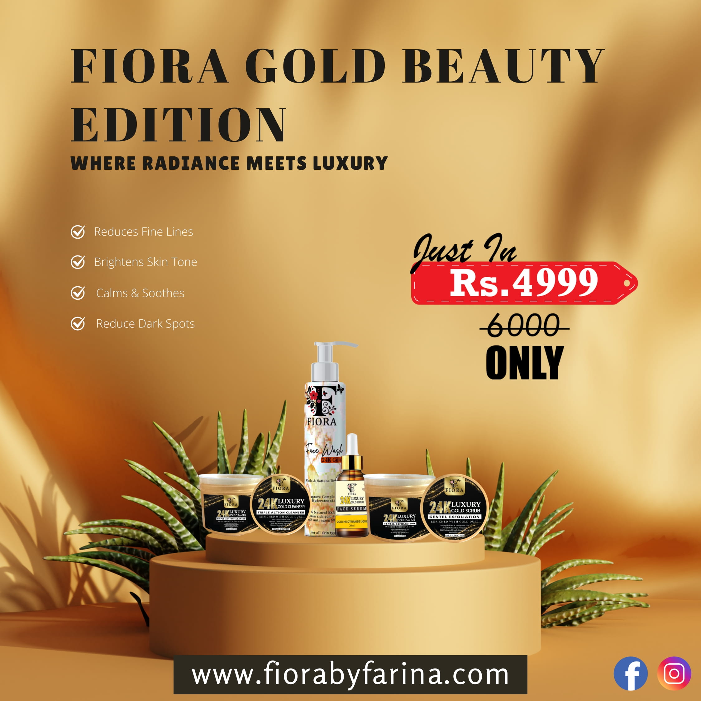 Fiora Golden Bundle – GOLD BEAUTY EDITION - FIORA BY FARINA